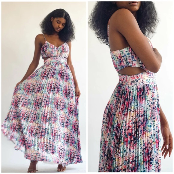 L'ATISTE | Dresses | Prom Ria Multiprint Side Cut Dress By Latiste ...